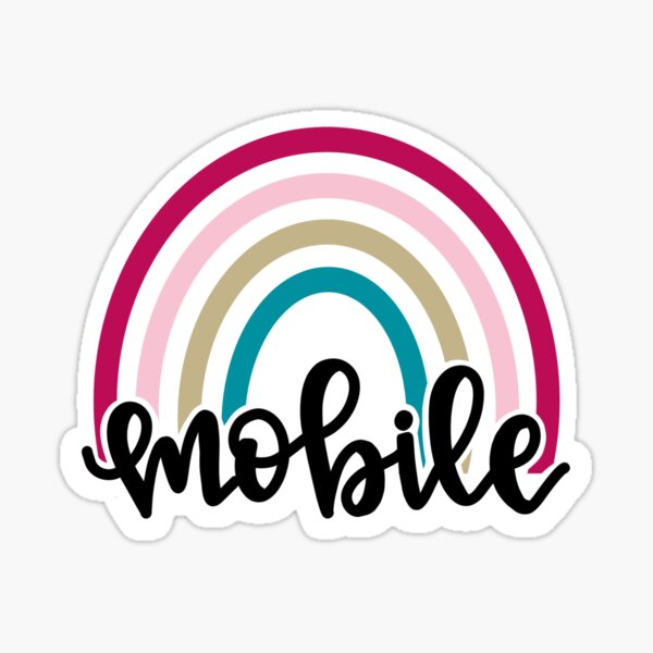 "Mobile Rainbow" Sticker for Sale by madisons16 | Redbubble