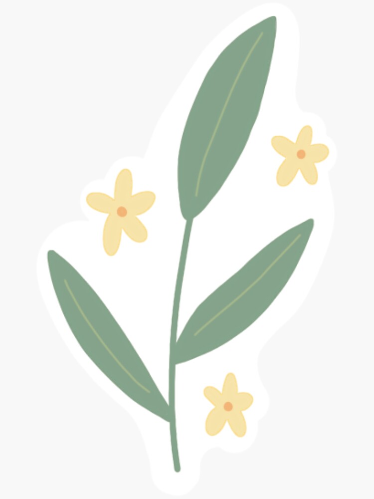 "floral doodle sticker" Sticker by brooke-ashlyn | Redbubble
