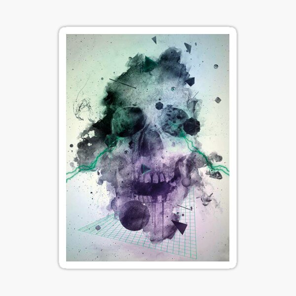 "Skull" Sticker for Sale by 2scrbly | Redbubble