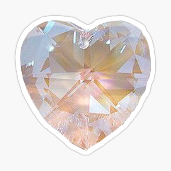 "heart crystal" Sticker for Sale by mandynl15 | Redbubble
