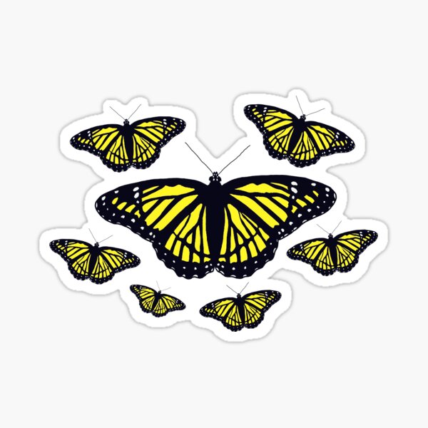 "Yellow Butterfly Sticker Pack " Sticker by felicitysibold | Redbubble