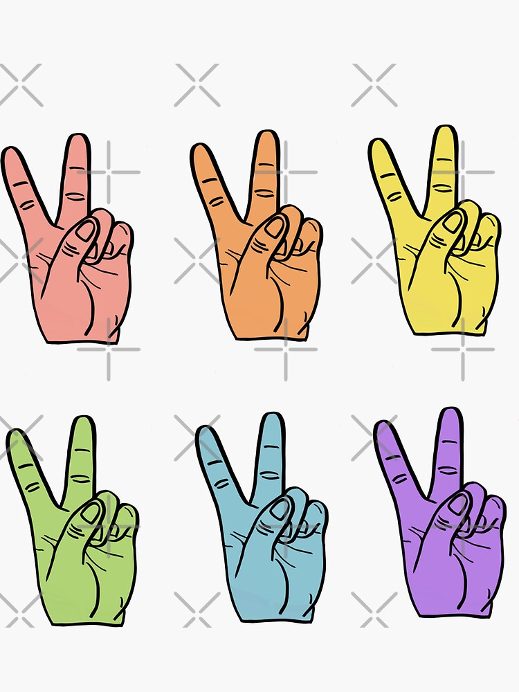 "Pastel Rainbow Peace Sign sticker pack" Sticker by katiesully99 ...