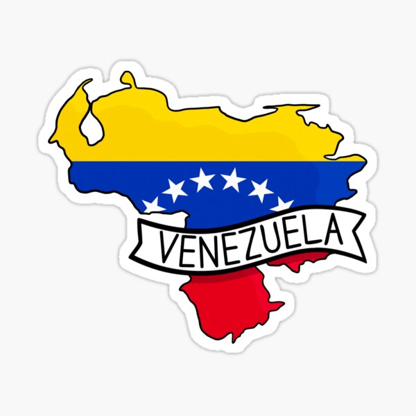 "Venezuela Flag Map Sticker" Sticker by Drawingvild | Redbubble