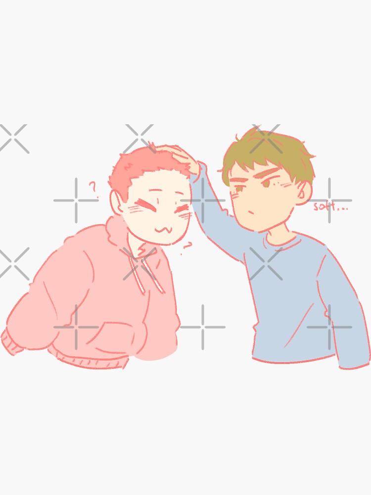 "Ushiten Timeskip Tendou Satori Ushijima Wakatoshi Head Pat" Sticker ...