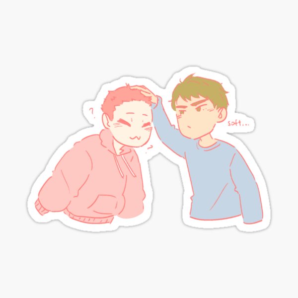 "Ushiten Timeskip Tendou Satori Ushijima Wakatoshi Head Pat" Sticker ...