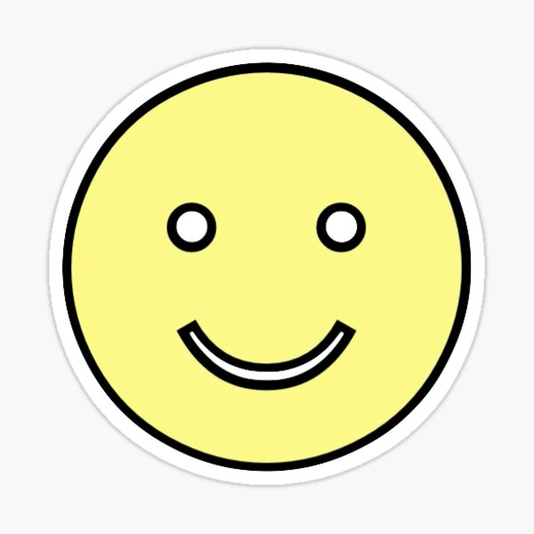 "Yellow Happy Smiley Face" Sticker for Sale by danigonzalez1 | Redbubble