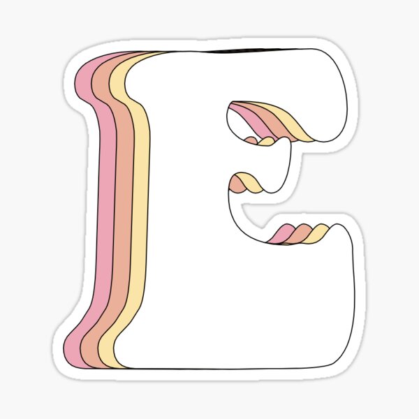 "letter e" Sticker for Sale by eshna | Redbubble
