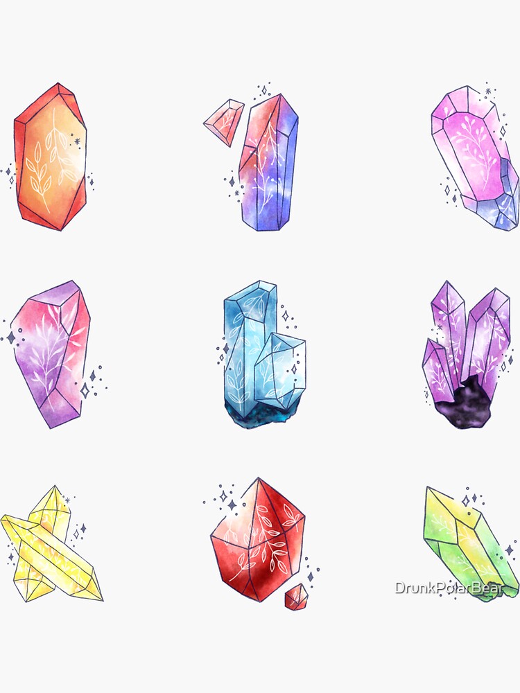"Crystal Pack" Sticker for Sale by DrunkPolarBear | Redbubble