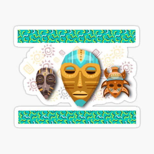 "African Culture Face Mask" Sticker by Dead-Famous | Redbubble