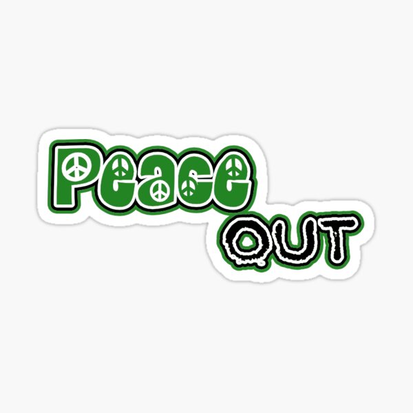 "Peace out" Sticker by sophiahim | Redbubble