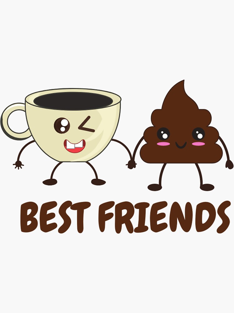 "Coffee & Poop" Sticker for Sale by ericguev | Redbubble