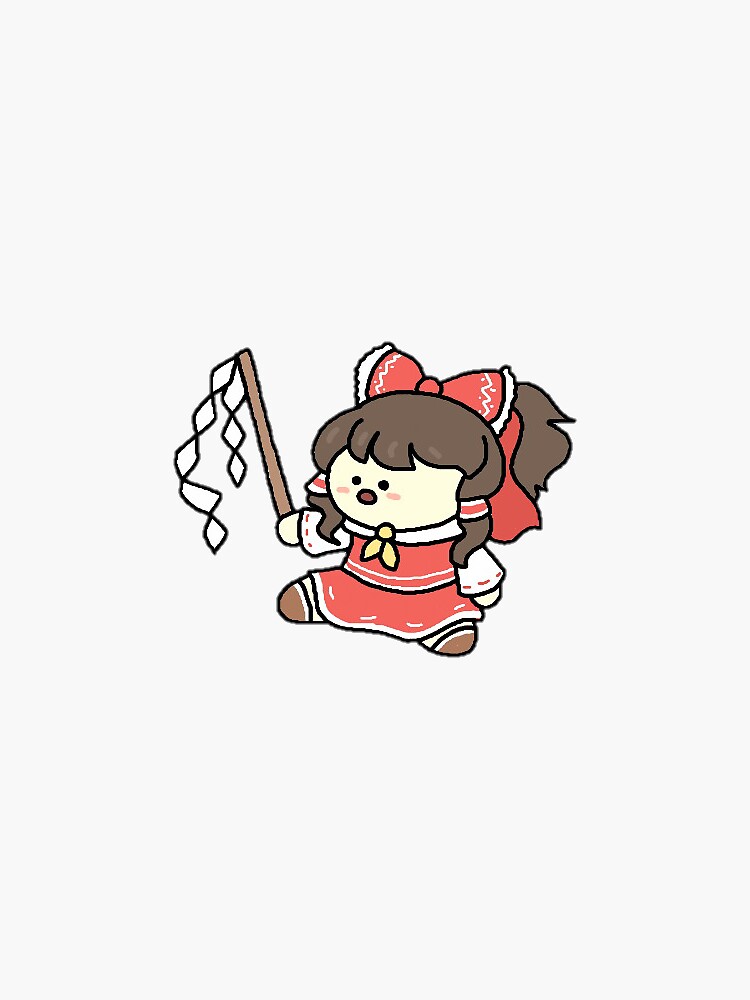 "Reimu" Sticker for Sale by SourTheCat | Redbubble