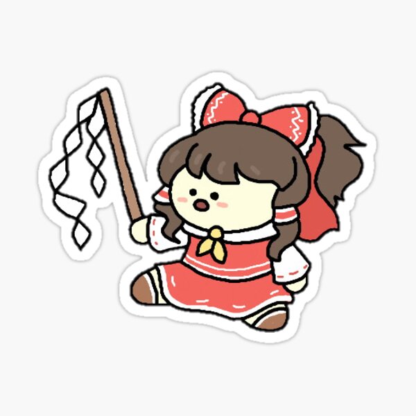 "Reimu" Sticker for Sale by SourTheCat | Redbubble