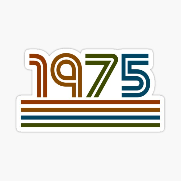 "1975 logo" Sticker for Sale by arcticsinus | Redbubble