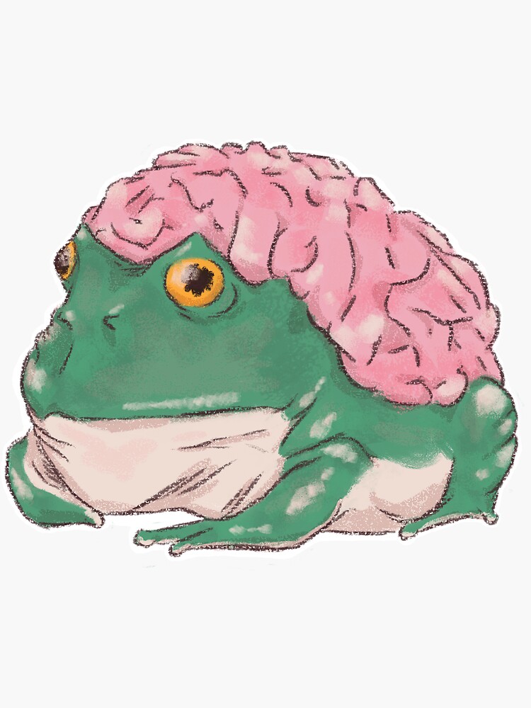 "Brain Frog" Sticker for Sale by AbruptlyMystic | Redbubble