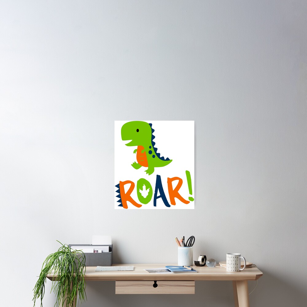 "Dino Dinosaur Rawr Roar" Sticker for Sale by LilRoar | Redbubble