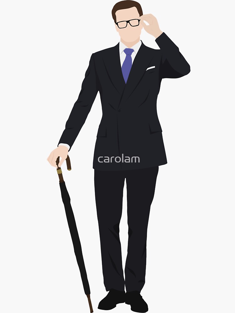 "Kingsman, Harry Hart" Sticker for Sale by carolam | Redbubble