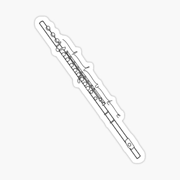 "Flute" Sticker by JulesStrickland | Redbubble
