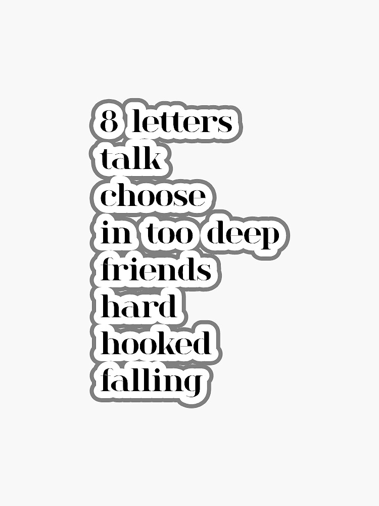 "8 letters album tracklist" Sticker by vanessa130 | Redbubble