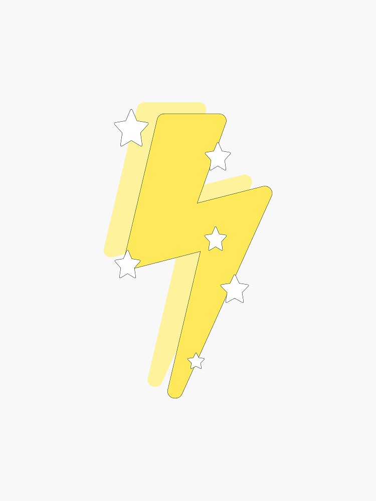 "yellow lightning bolt" Sticker for Sale by -ishana- | Redbubble