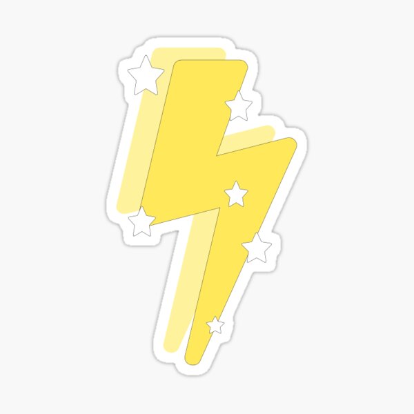 "yellow lightning bolt" Sticker for Sale by -ishana- | Redbubble