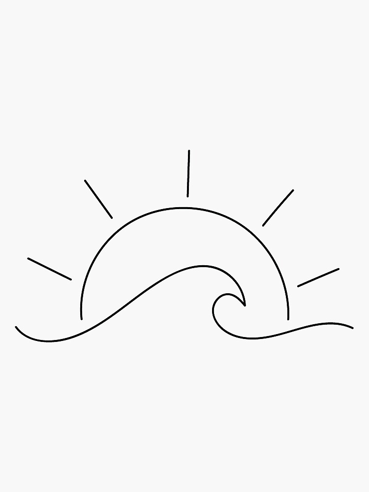 "Sun and Wave Sticker" Sticker for Sale by akstickers15 | Redbubble