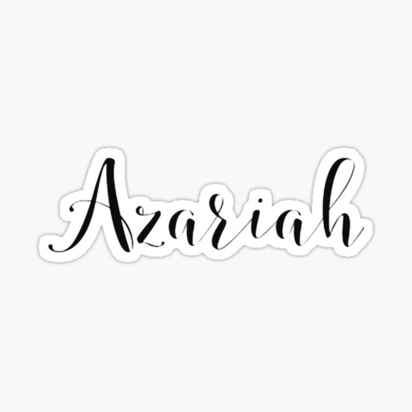 "Azariah" Sticker for Sale by braceletsbyqu | Redbubble