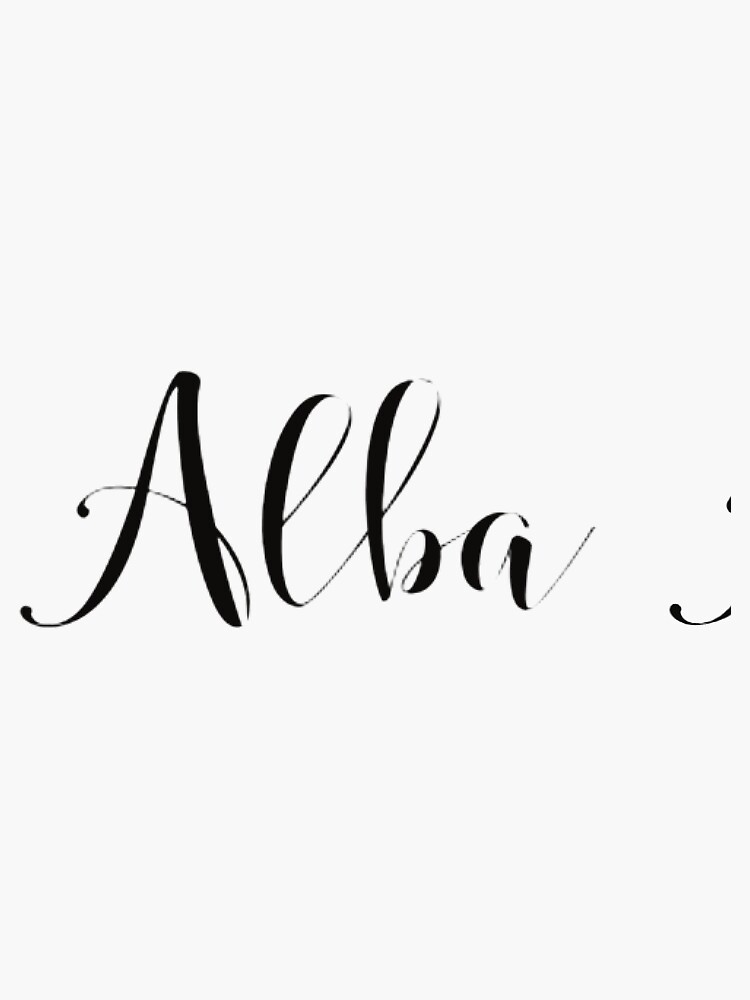 "Alba" Sticker for Sale by braceletsbyqu | Redbubble