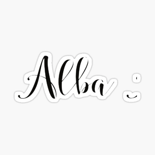 "Alba" Sticker for Sale by braceletsbyqu | Redbubble
