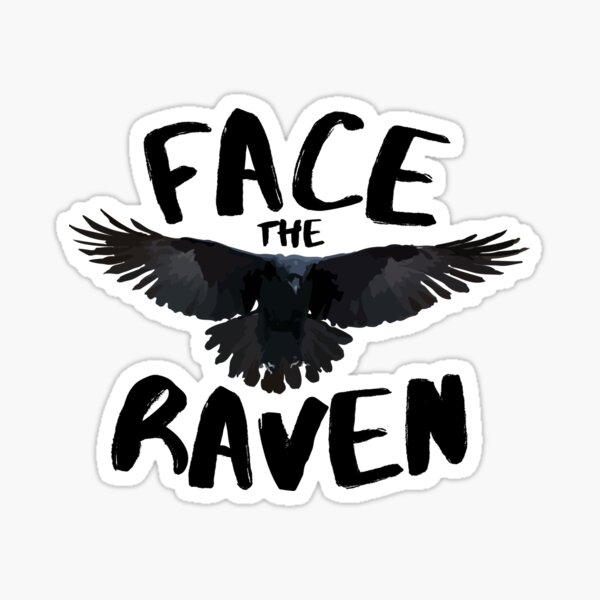 "Face the Raven" Sticker for Sale by ChristinaHaugen | Redbubble