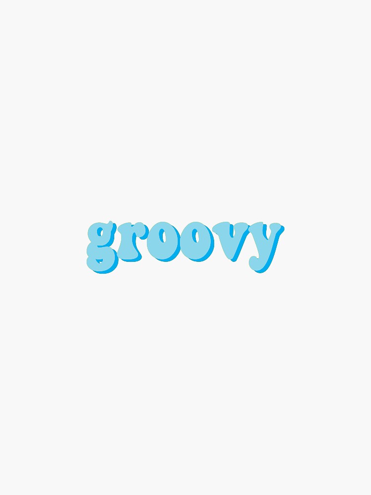 "Blue Groovy " Sticker for Sale by milemastickers | Redbubble
