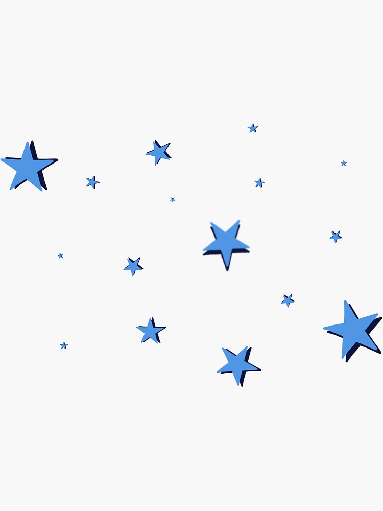 "cute blue star sticker pack" Sticker by gracenugent | Redbubble