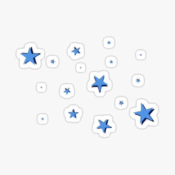 "cute blue star sticker pack" Sticker by gracenugent | Redbubble
