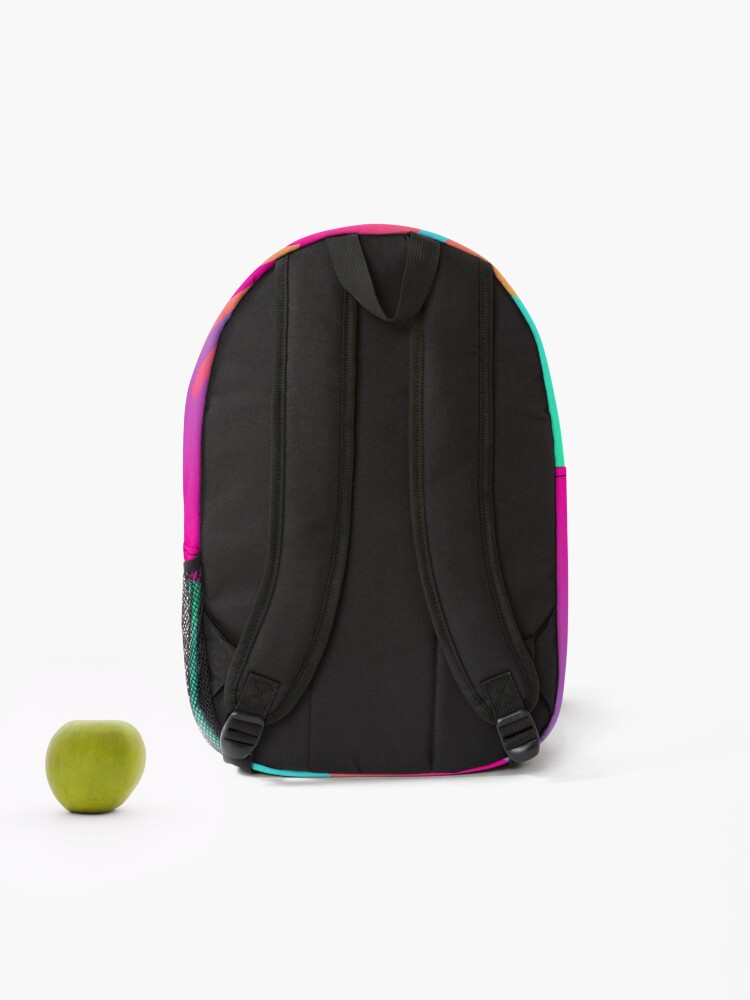 "Neon love - gradient pink, orange blue green abstract" Backpack for ...