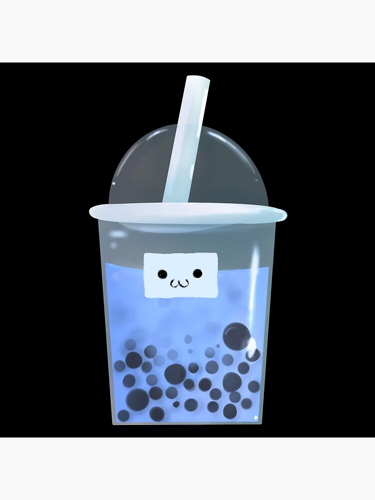 "blue kawaii kawaii boba / bubble tea " Art Print by Emo-tionalWreck ...