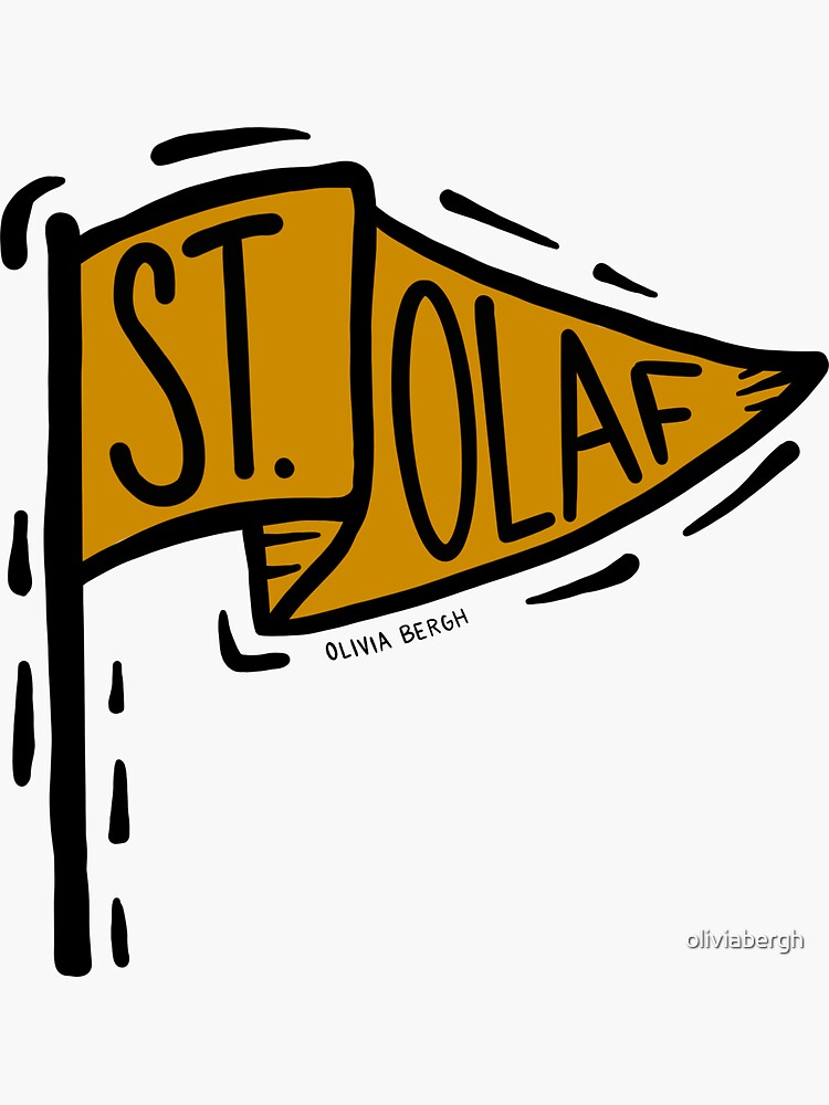 "St. Olaf Flag" Sticker for Sale by oliviabergh | Redbubble