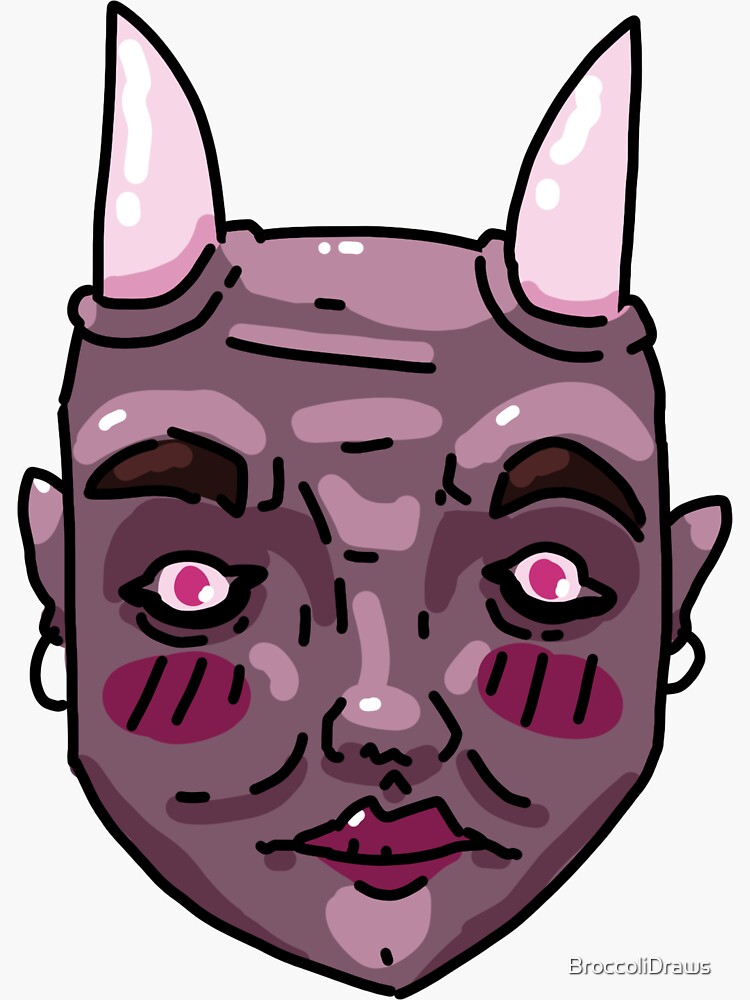 "Devil Face" Sticker by BroccoliDraws | Redbubble