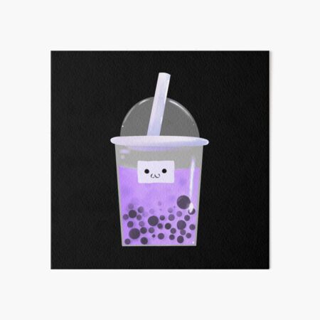 "Purple kawaii kawaii boba / bubble tea " Art Board Print by Emo ...