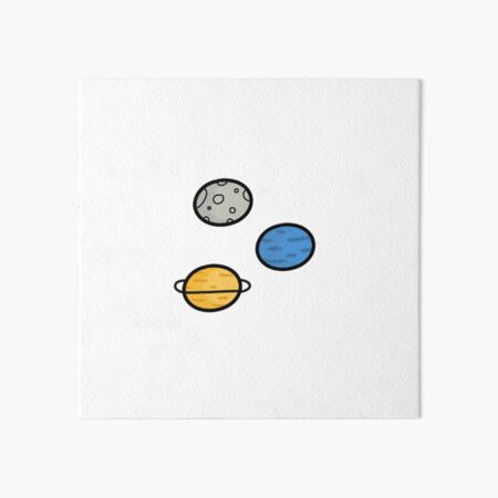 "PLANETS Sticker Pack (3 piece)" Art Board Print by Kiko908 | Redbubble