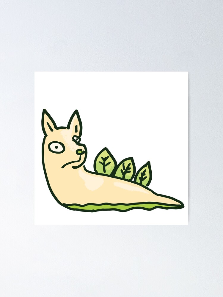 "Slug Dog Funny Hand Drawn Monster Doodle" Poster by PastelPickles ...