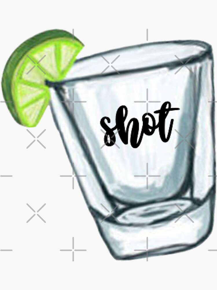 "shot glass" Sticker for Sale by AshleyAnnThomas | Redbubble