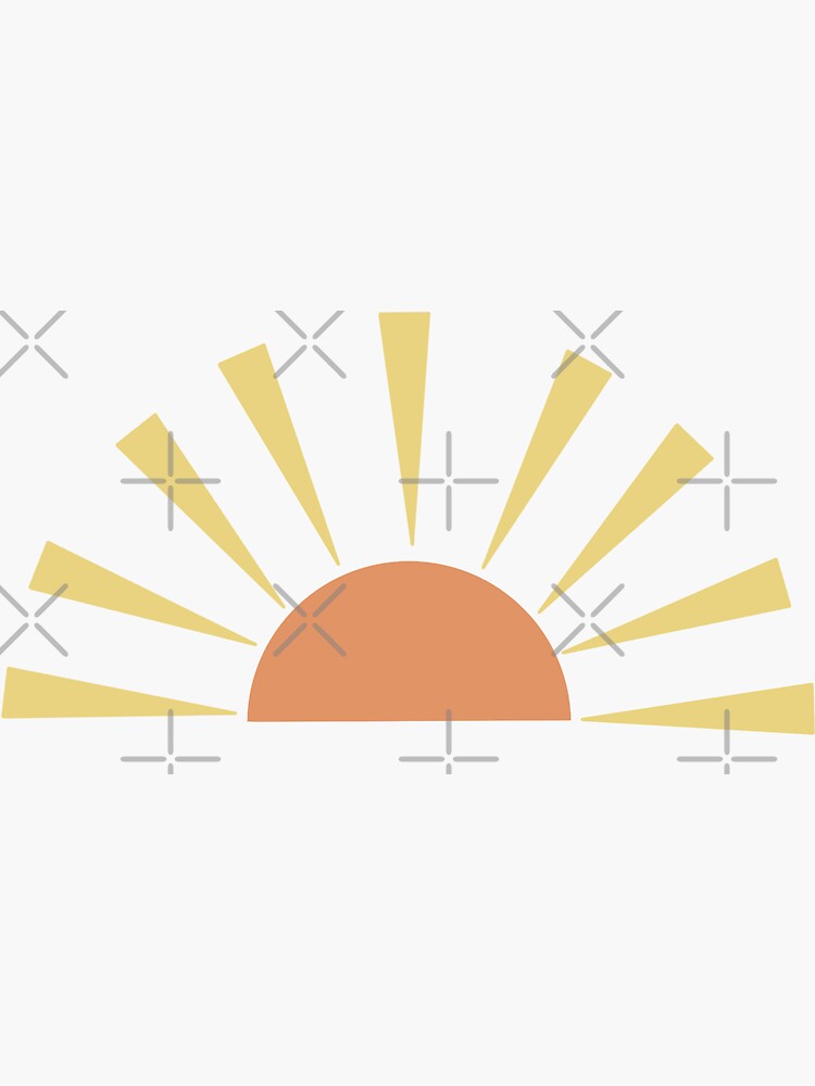 "Sunrise" Sticker for Sale by MadeByAyla | Redbubble