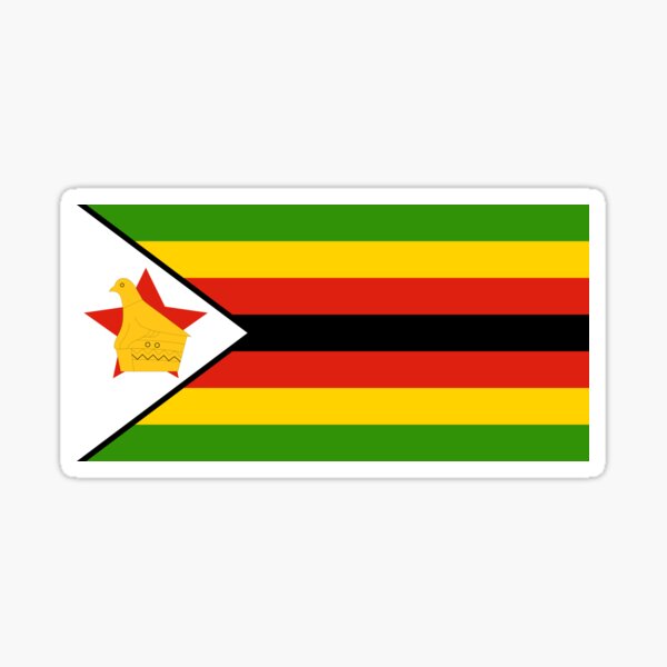 "Flag of Zimbabwe" Sticker by keep-in-mind | Redbubble