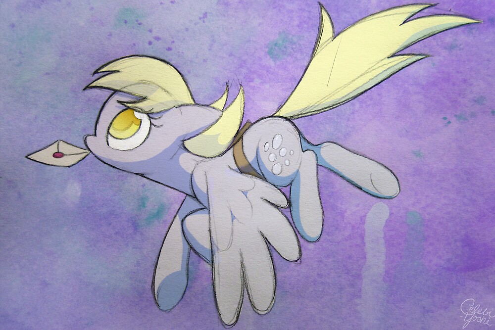 "Derpy Hooves has mail (watercolor)" by Dawnfire | Redbubble