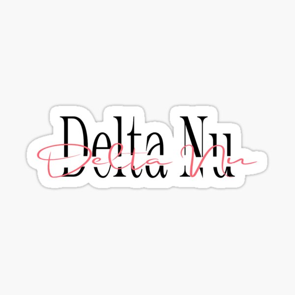 "Delta Nu Pink" Sticker for Sale by ansleyelisa | Redbubble