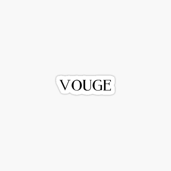 "Vouge Transparent Sticker" Sticker for Sale by miamartinezu | Redbubble