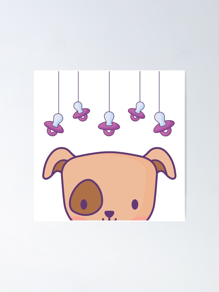 "Puppy Pacifiers" Poster by LilRoar | Redbubble