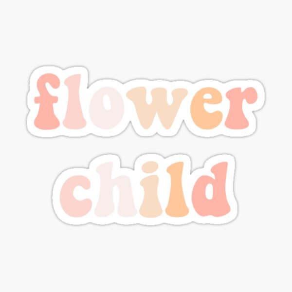 "flower child sticker" Sticker for Sale by jascakes | Redbubble