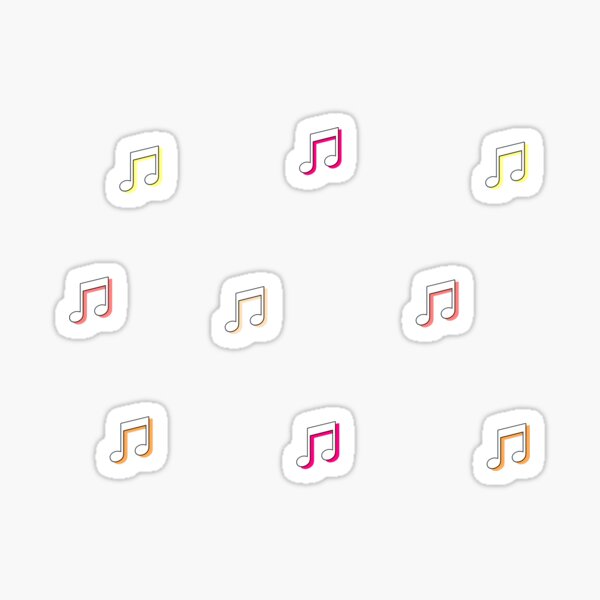 "music notes sticker pack" Sticker by alisonirace | Redbubble
