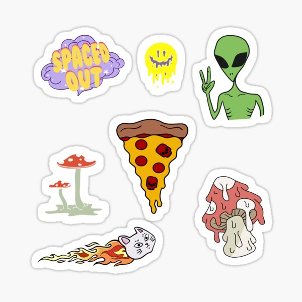 "Stoner Sticker Pack - 7 stickers in 1" Sticker for Sale by levviny ...